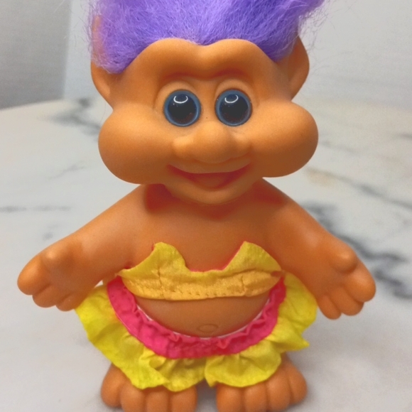 I.T.B | Toys | Vintage Troll Doll Big Cheeks Blue Eyed And Purple Hair ...